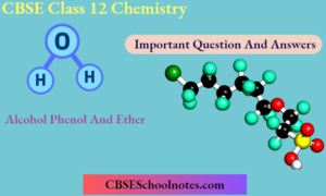 Important Questions for Class 12 Chemistry Chapter 7 Alcohols, Phenols ...