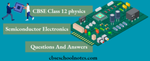 Important Questions for CBSE Class 12 Physics Chapter 14 Semiconductor ...
