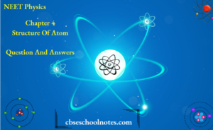 NEET Physics Chapter 4 Structure Of Atom Question And Answers - CBSE ...