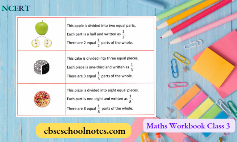 NCERT Workbook Solutions For Class 3 Chapter 7 Fractions - CBSE School ...