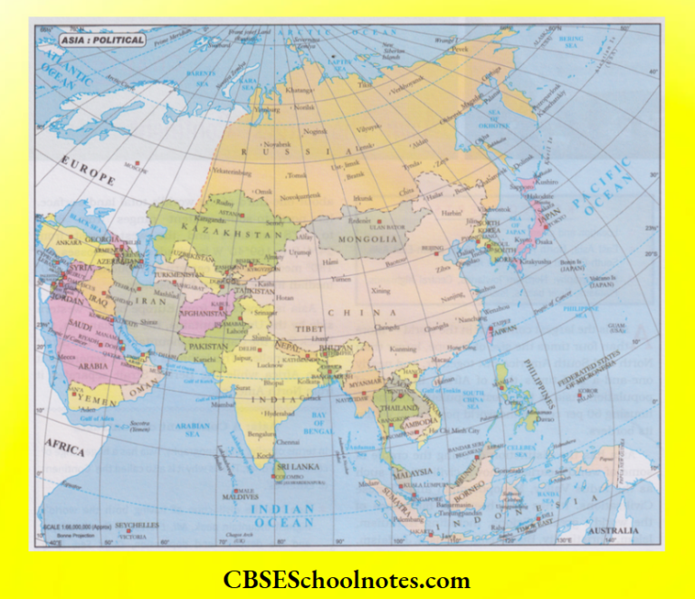 CBSE Class 8 Geography Chapter 6 Asia: The Largest Continent Notes ...