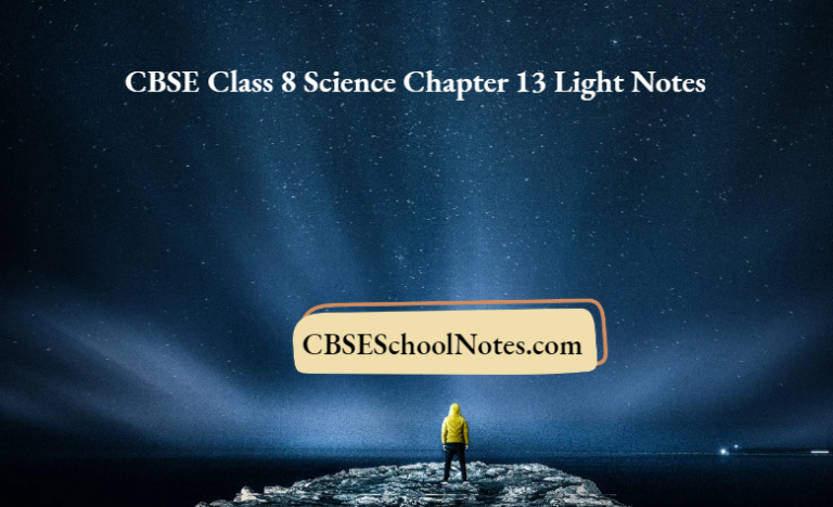 CBSE Class 8 Science Chapter 13 Light Notes - CBSE School Notes