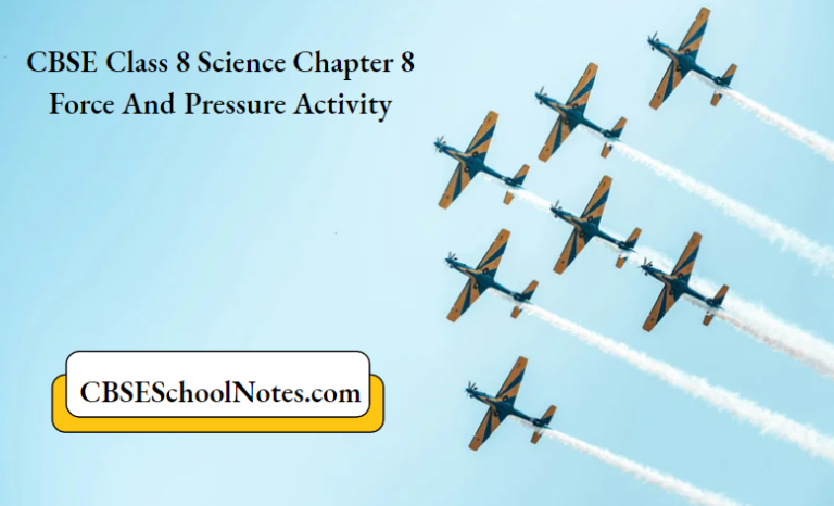 CBSE Class 8 Science Chapter 8 Force And Pressure Activities - CBSE ...
