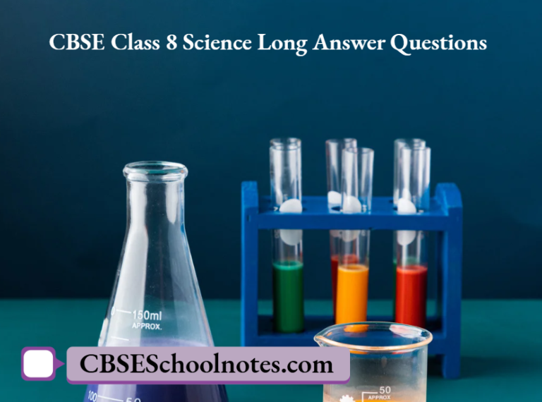 CBSE Class 8 Science Long Answer Questions - CBSE School Notes