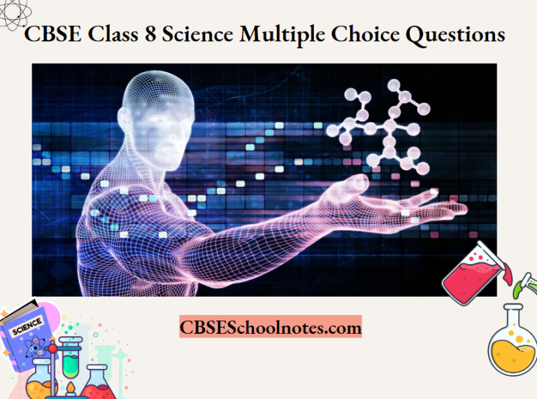 CBSE Class 8 Science Multiple Choice Questions - CBSE School Notes