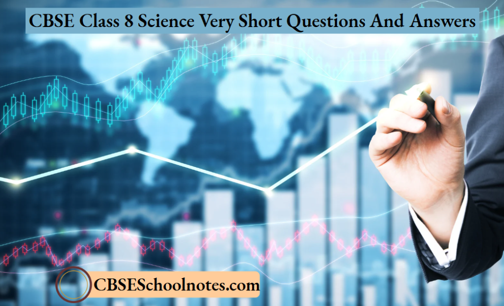 CBSE Class 8 Science Very Short Questions And Answers - CBSE School Notes